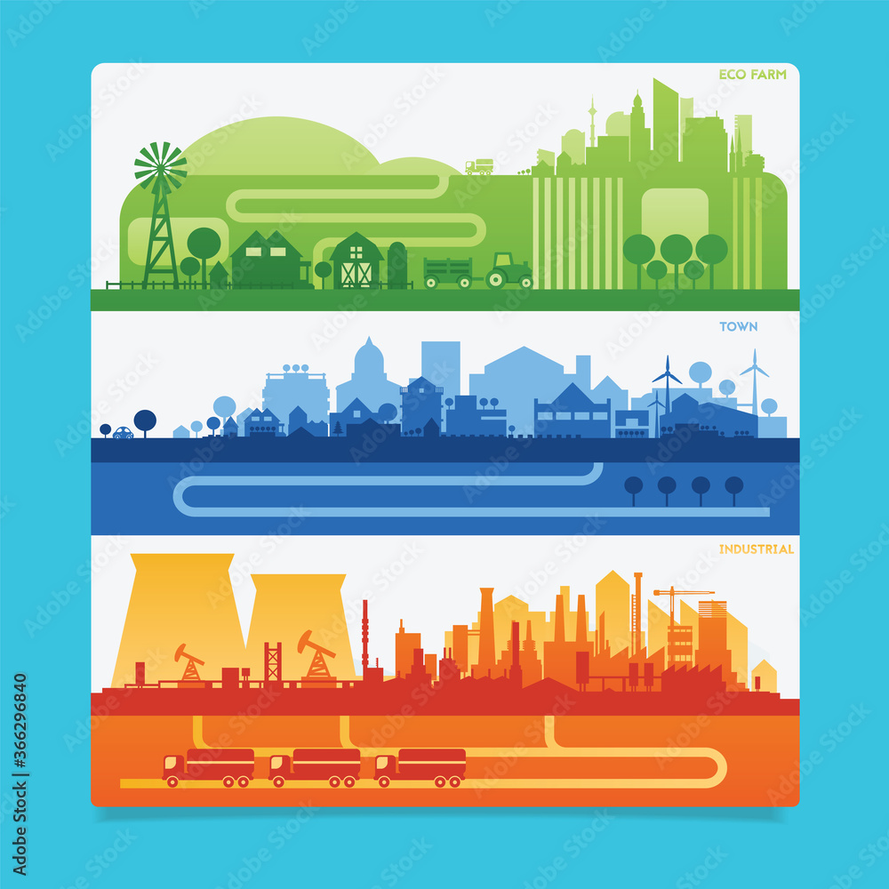 Abstract stylish cityscape infographics. Infographics elements ...