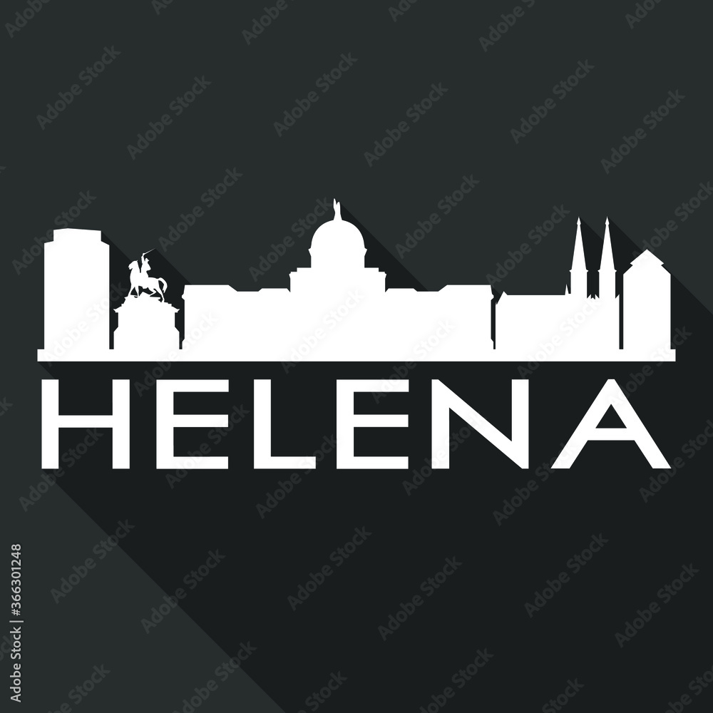 Helena Flat Icon Skyline Silhouette Design City Vector Art Famous ...