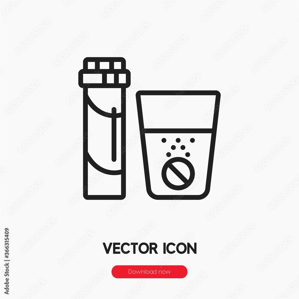 effervescent icon vector. Linear style sign for mobile concept and web ...