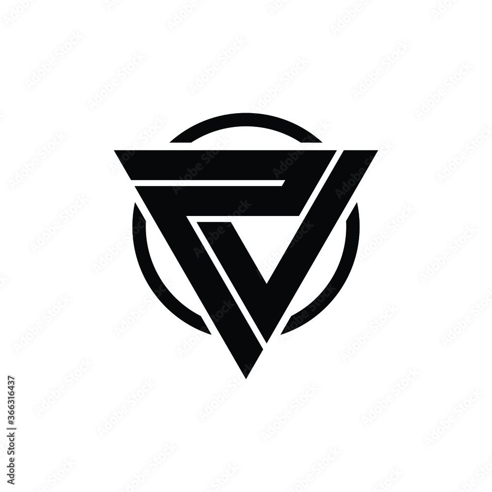 Letter PV logo design vector. simple monogram icon Stock Vector | Adobe ...