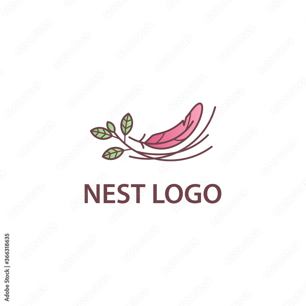 simple nest logo design Stock Vector | Adobe Stock