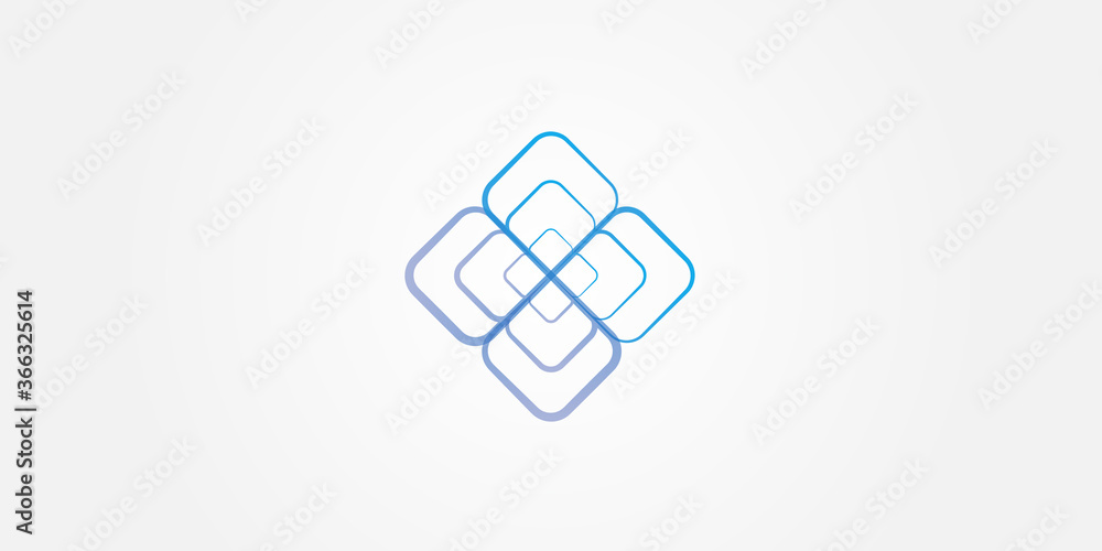 Abstract blue infinity sign. Infinity loop mathematical symbol in flat ...