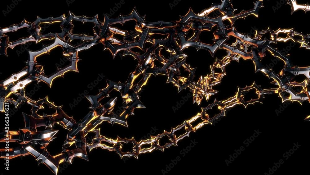 Spiky Metal Chain VJ Loop is a motion graphics clip featuring demonic ...