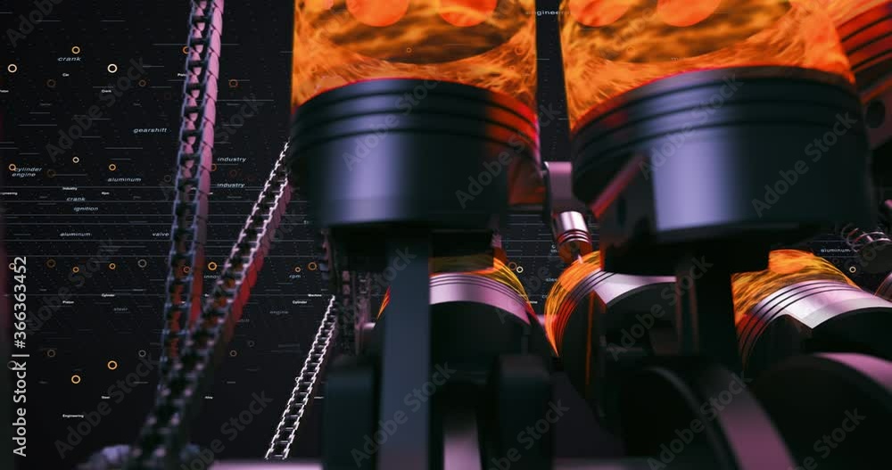 High Speed Racing Car Dashboard Pushing The Limits Of V8 Engine ...