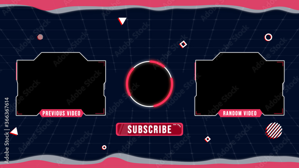 Modern End Screen Stock Template | Adobe Stock