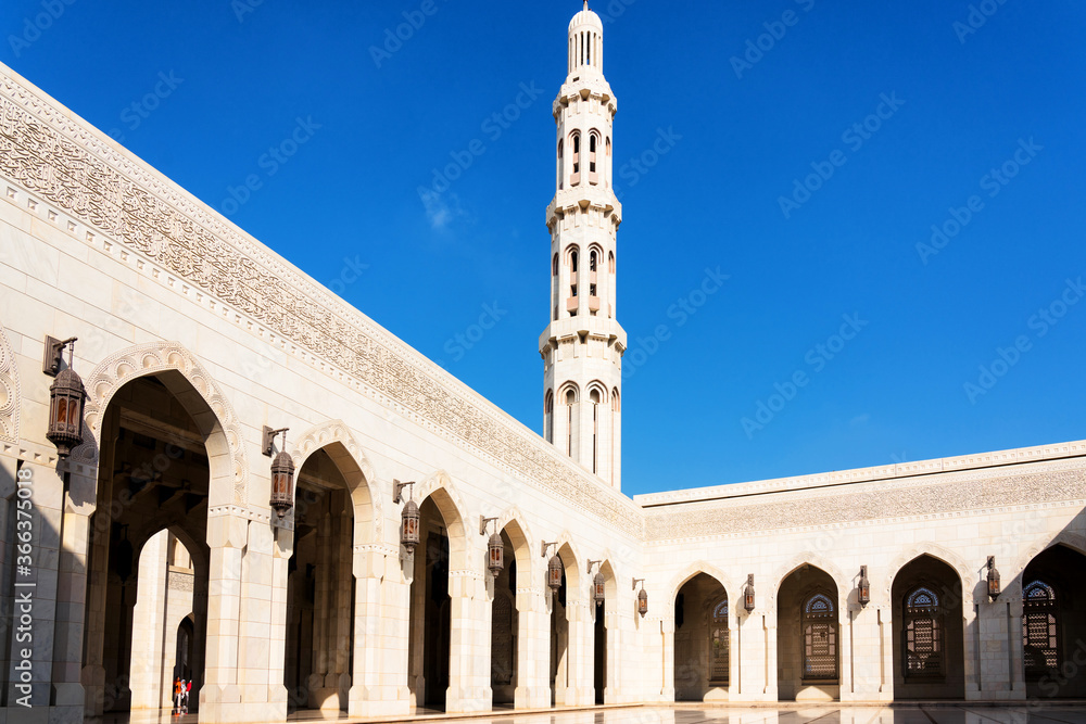 Sultan Qaboos Grand Mosque. Grand mosque In Muscat. The Muscat mosque ...