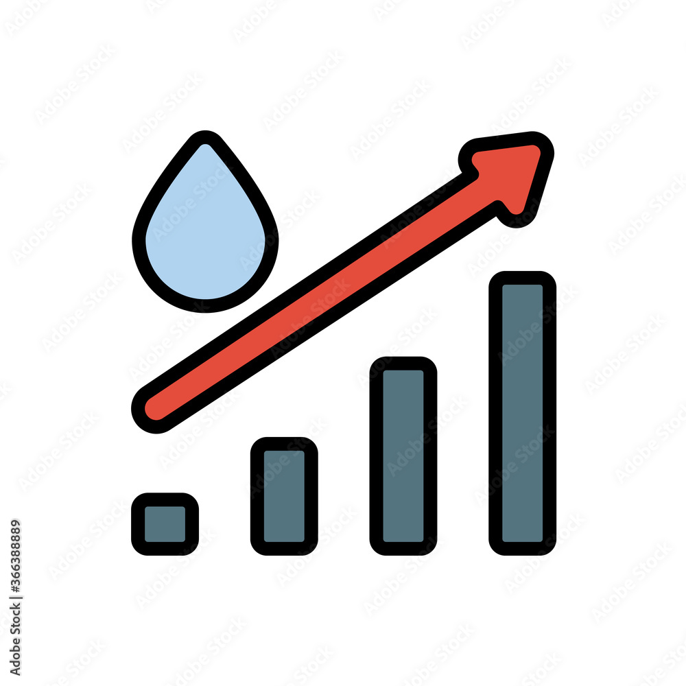 Water diagnosis icon. Simple color with outline vector elements of aqua ...