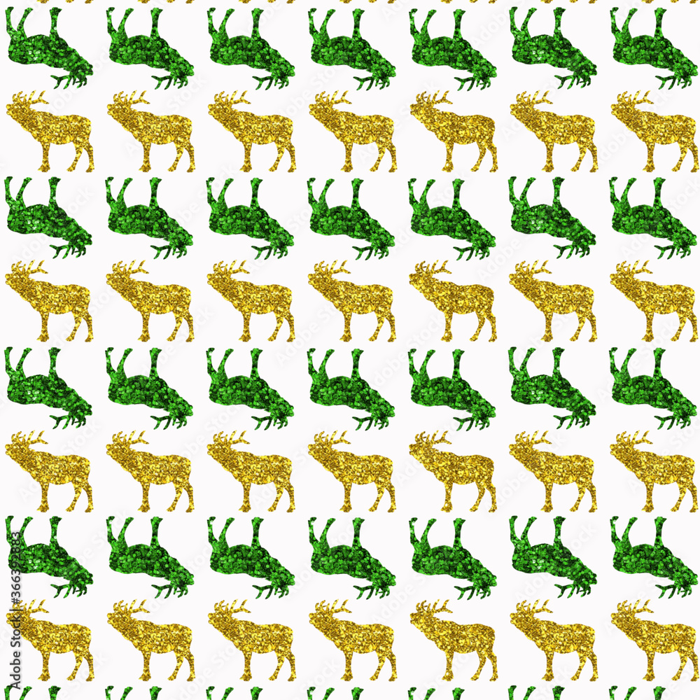 Reindeer Antler Moose Golden Patterns Texture seamless background, 3d ...
