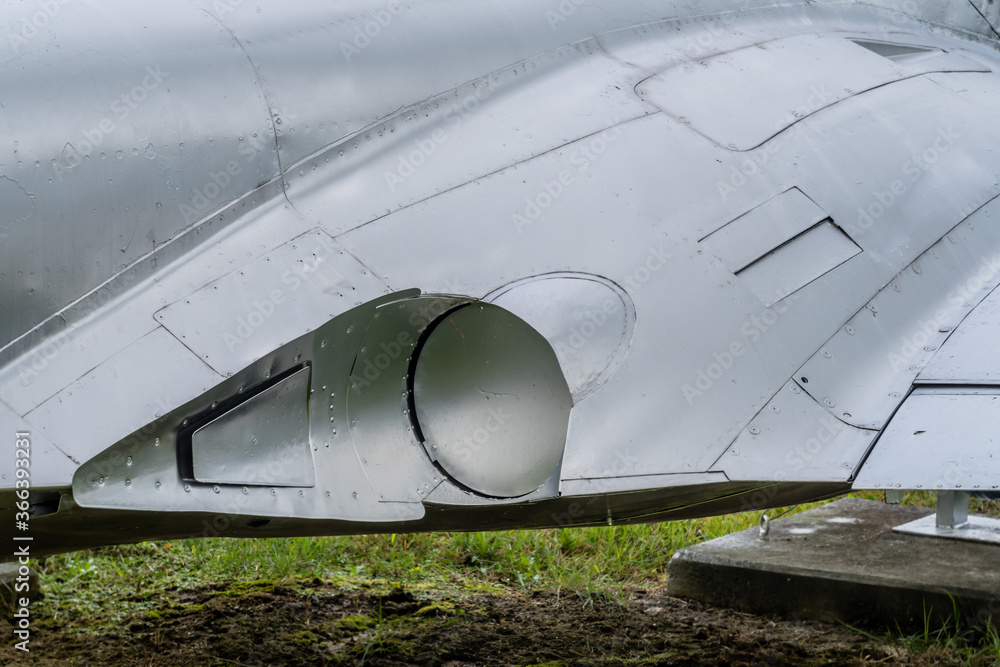 Starboard exhaust of jet aircraft Stock Photo | Adobe Stock