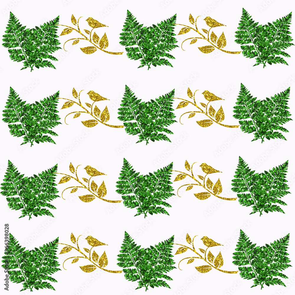 Golden green nature trees, Patterns Texture seamless background, 3d ...