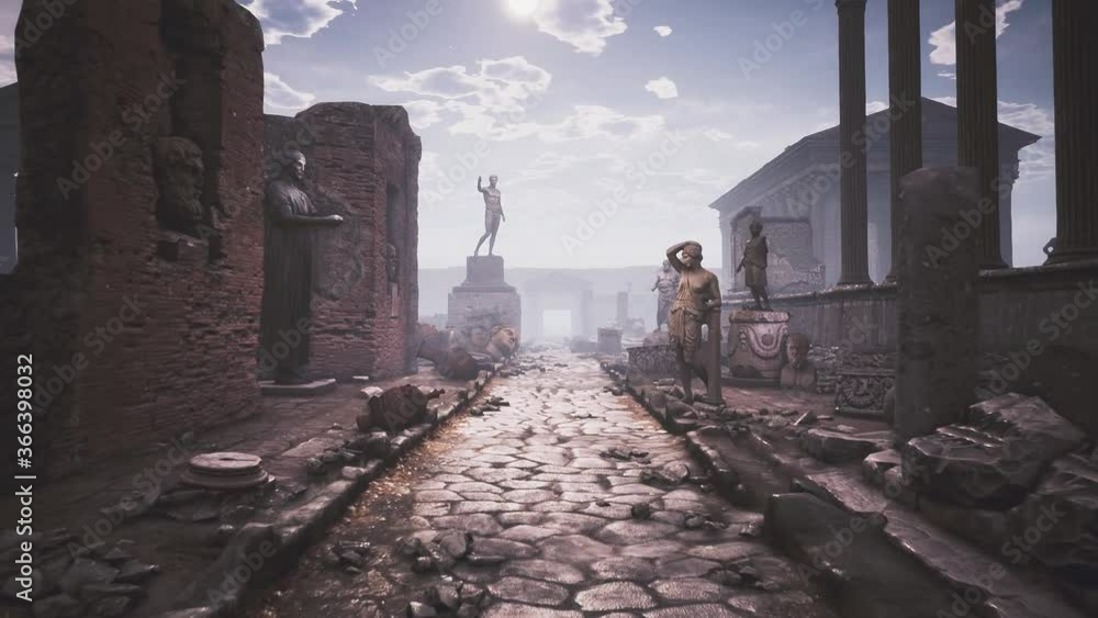 Ancient City, 3D Animation with real photo-scanned archaeological sites ...