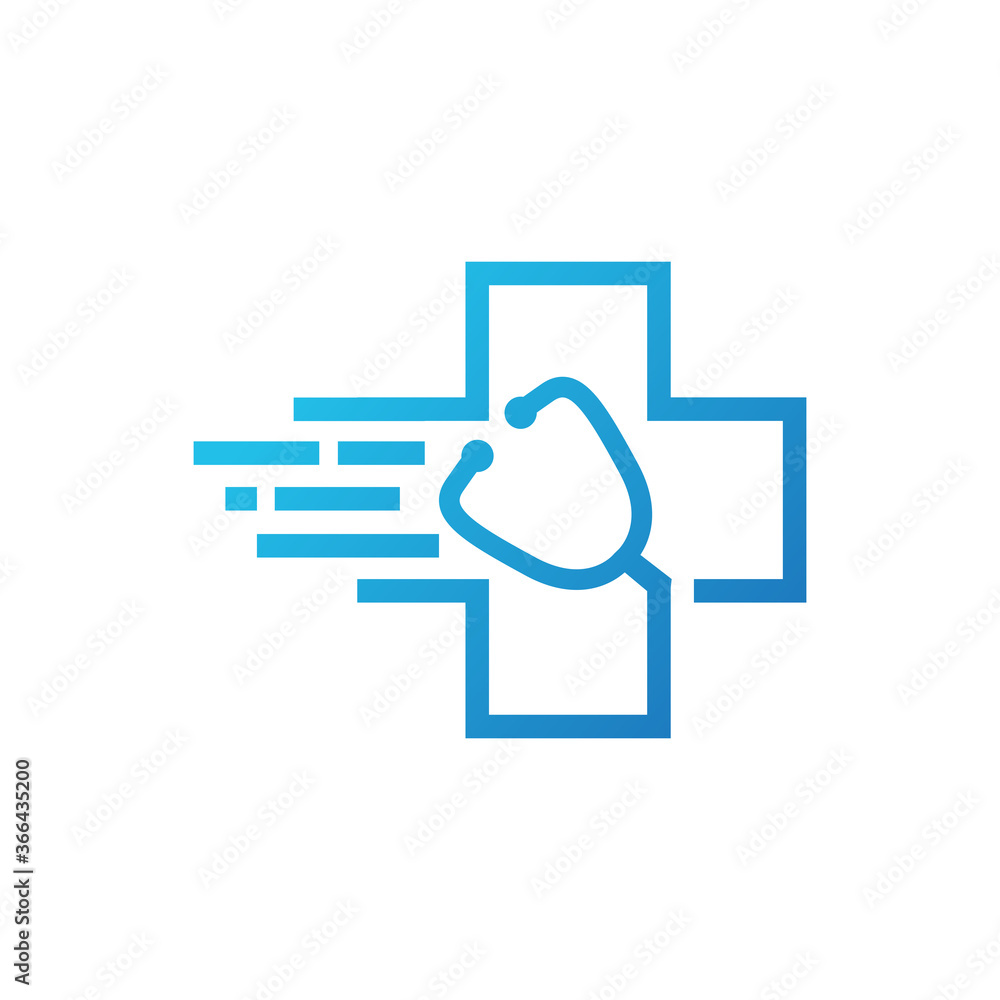 Fast Health Logo, Doctor Logo Design, Icon, Symbol, Vector Stock Vector ...