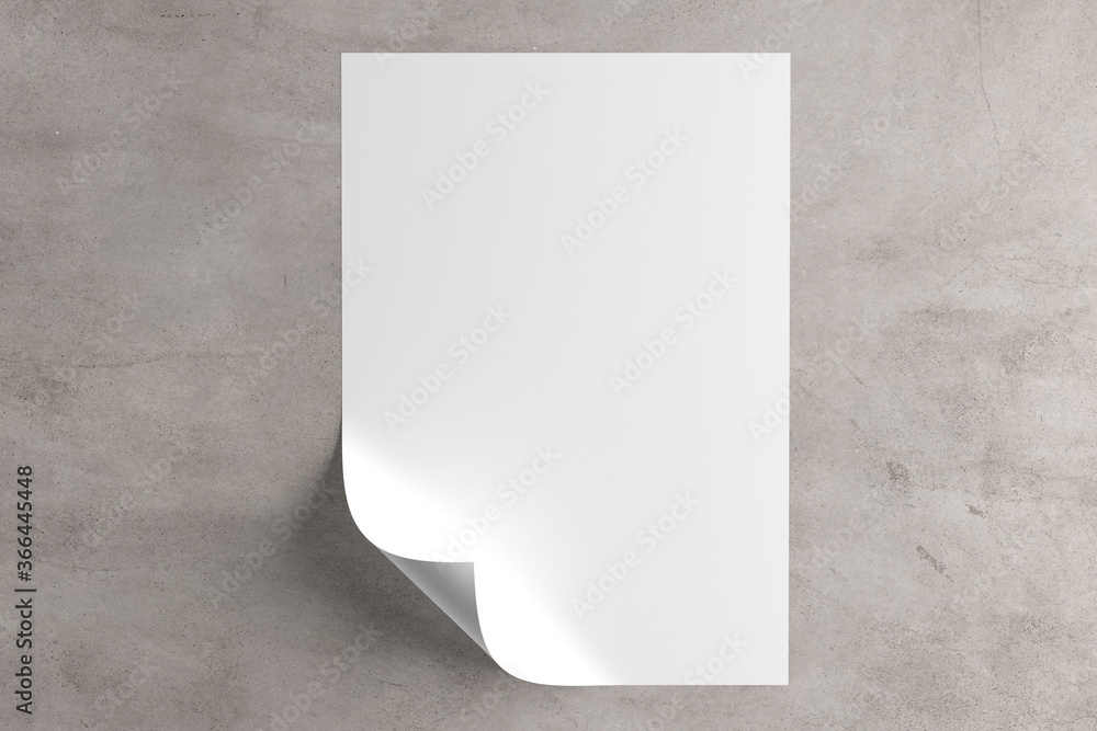 A4 paper sheet mock up - 3d rendering Stock Photo | Adobe Stock