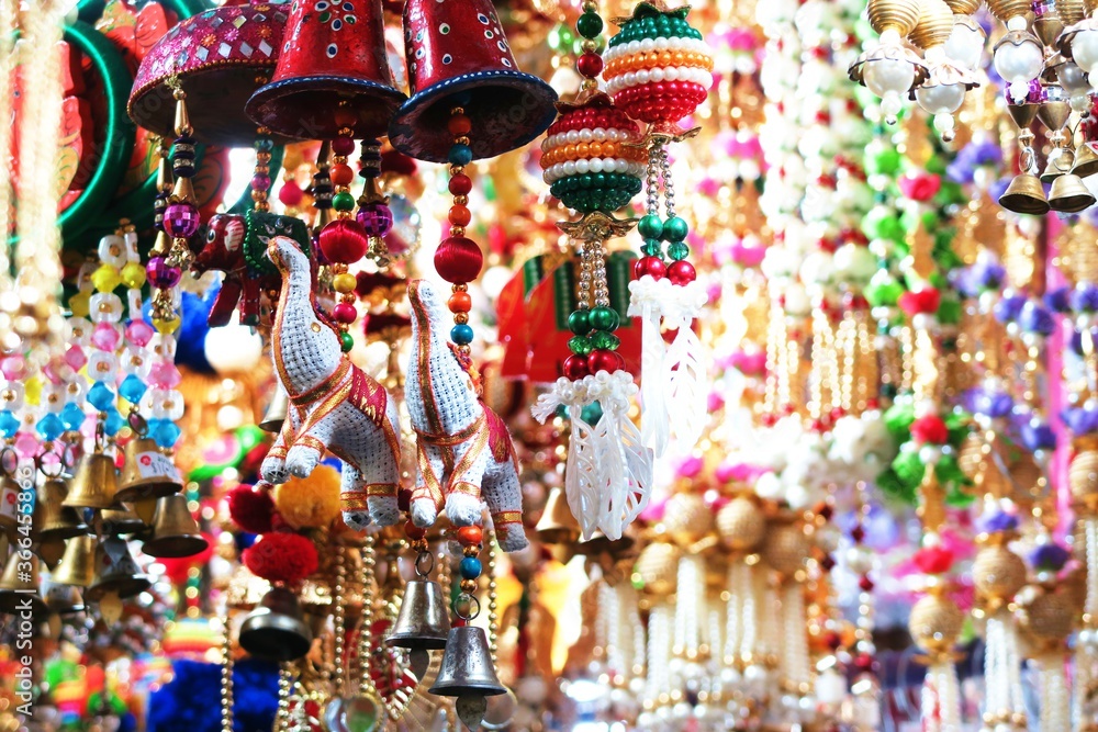 Hanging decoration of elephant for Indian Deepavali festival in Little ...