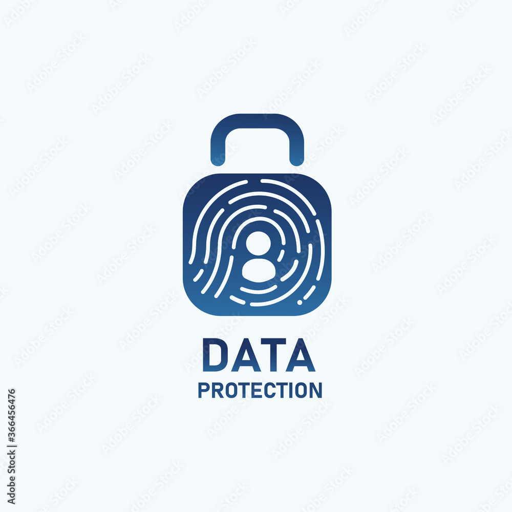 Data protection logo icon design for personal and system privacy ...