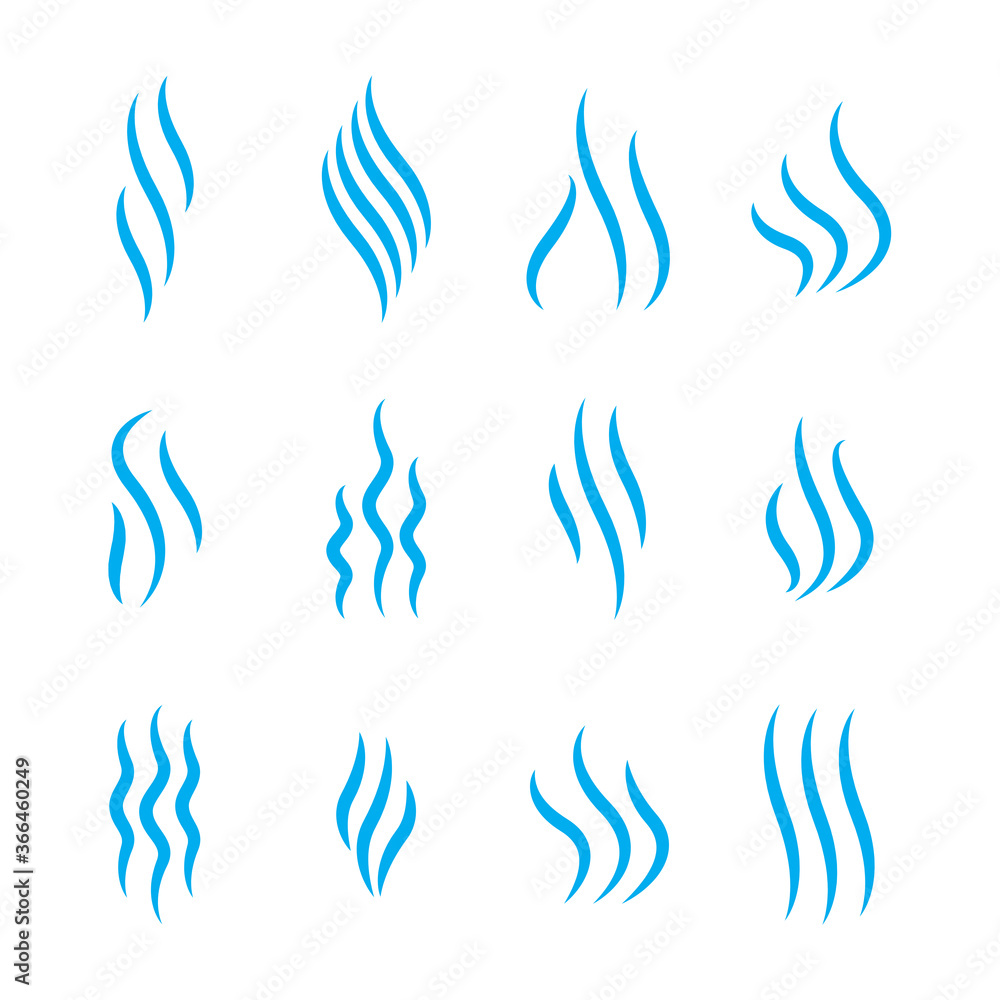 Steam icon set isolated on white background. Collection of steam icon ...