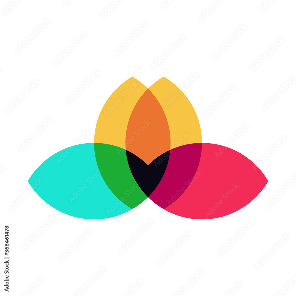 Petal logo design Stock Vector | Adobe Stock