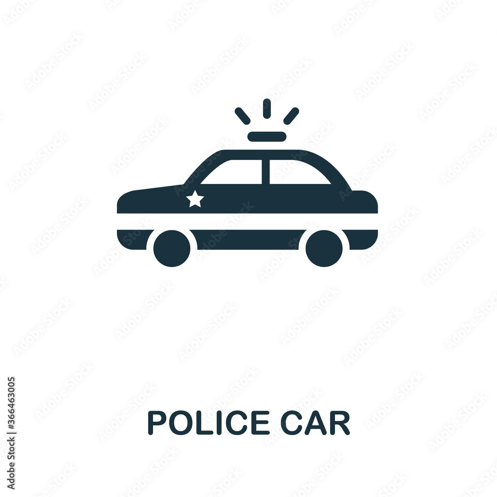 Police Car icon. Simple element from police collection. Creative Police ...