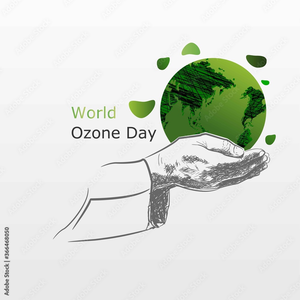 World ozone day vector illustration. Minimalist, Beautiful and simple ...