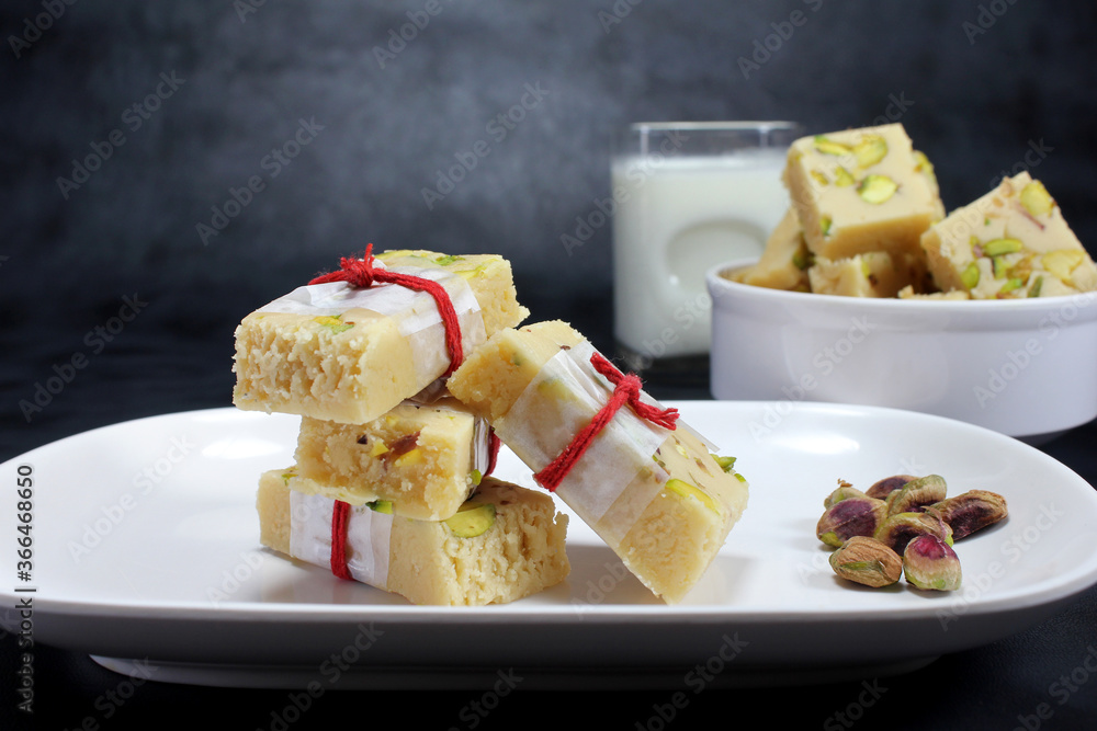 Milk Burfi is popular Indian sweet or Mithai also known as Mawa Burfi ...