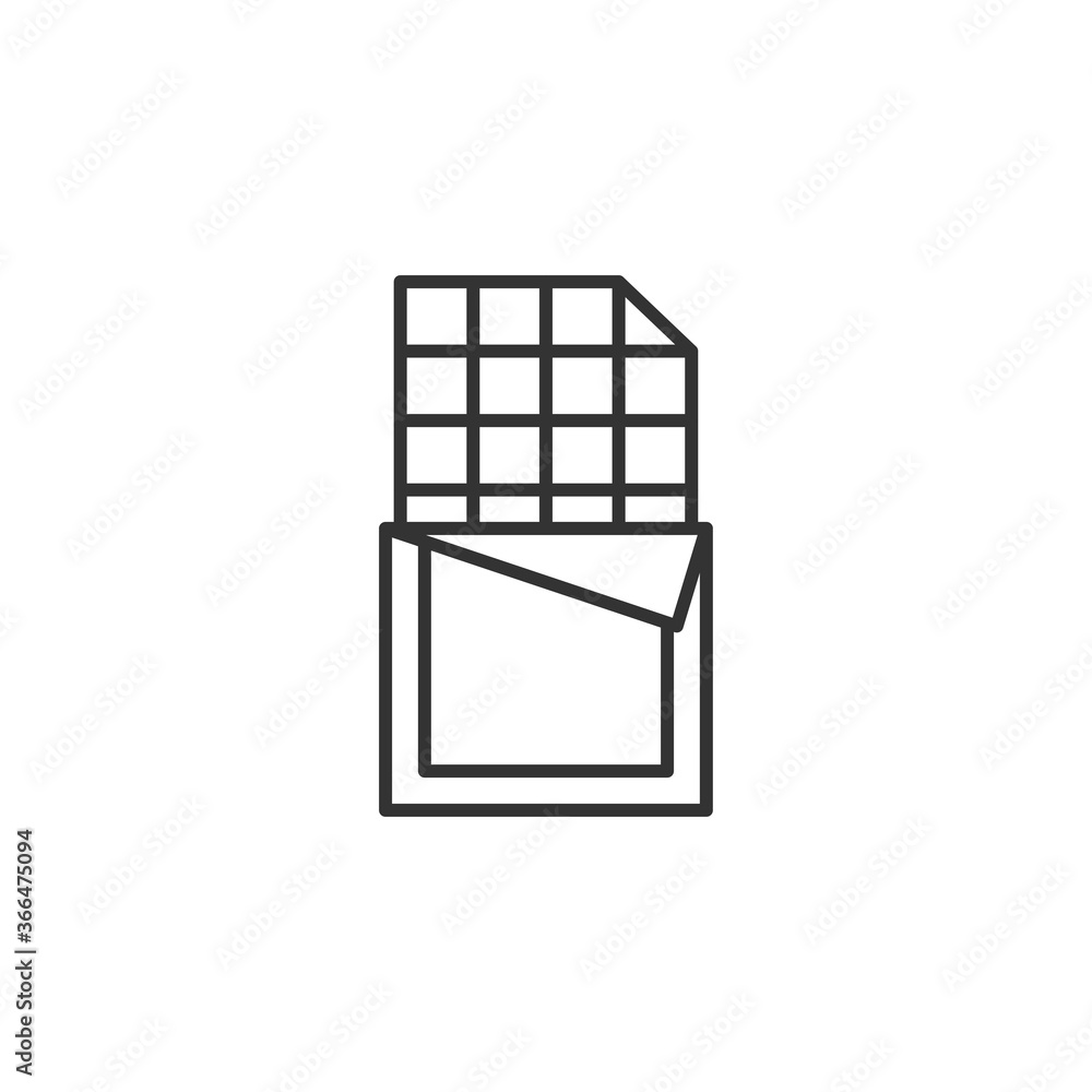 Chocolate bar icon. Snack symbol modern, simple, vector, icon for ...
