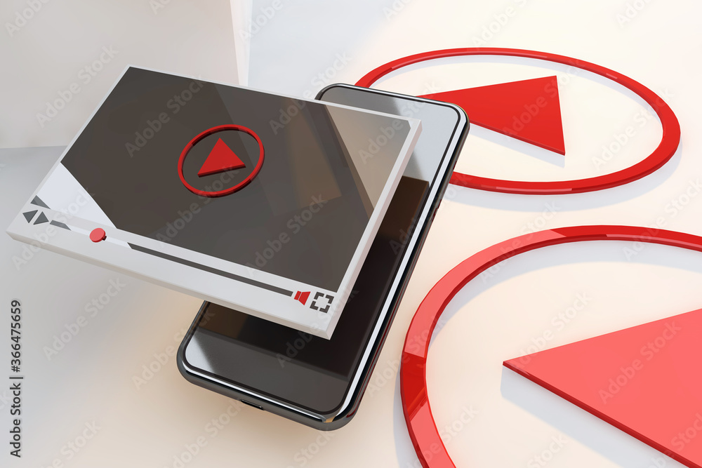 Video Player for smartphone, play background for video channel Render ...