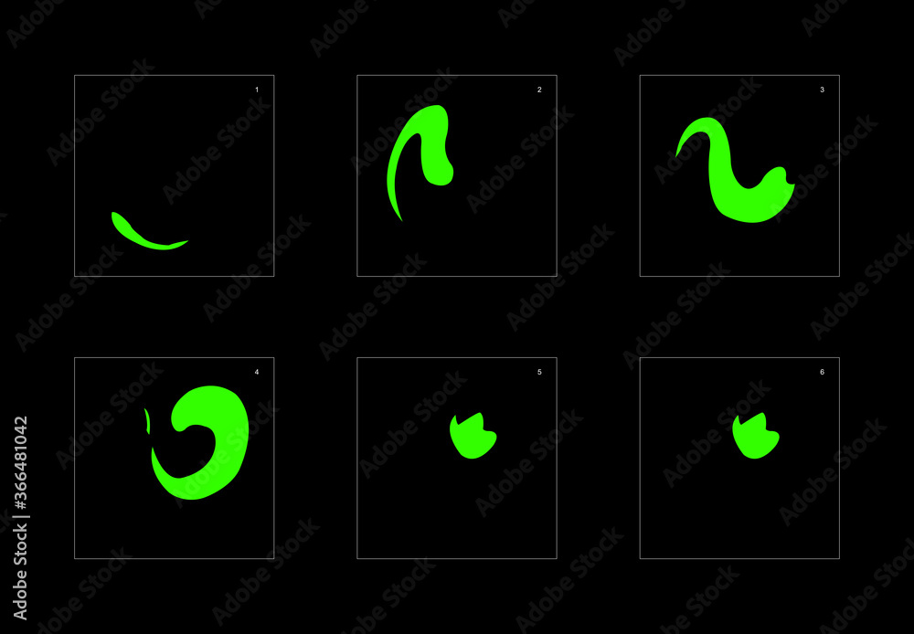 Vetor de Shine liquid effect. Liquid explosion animation effect ...