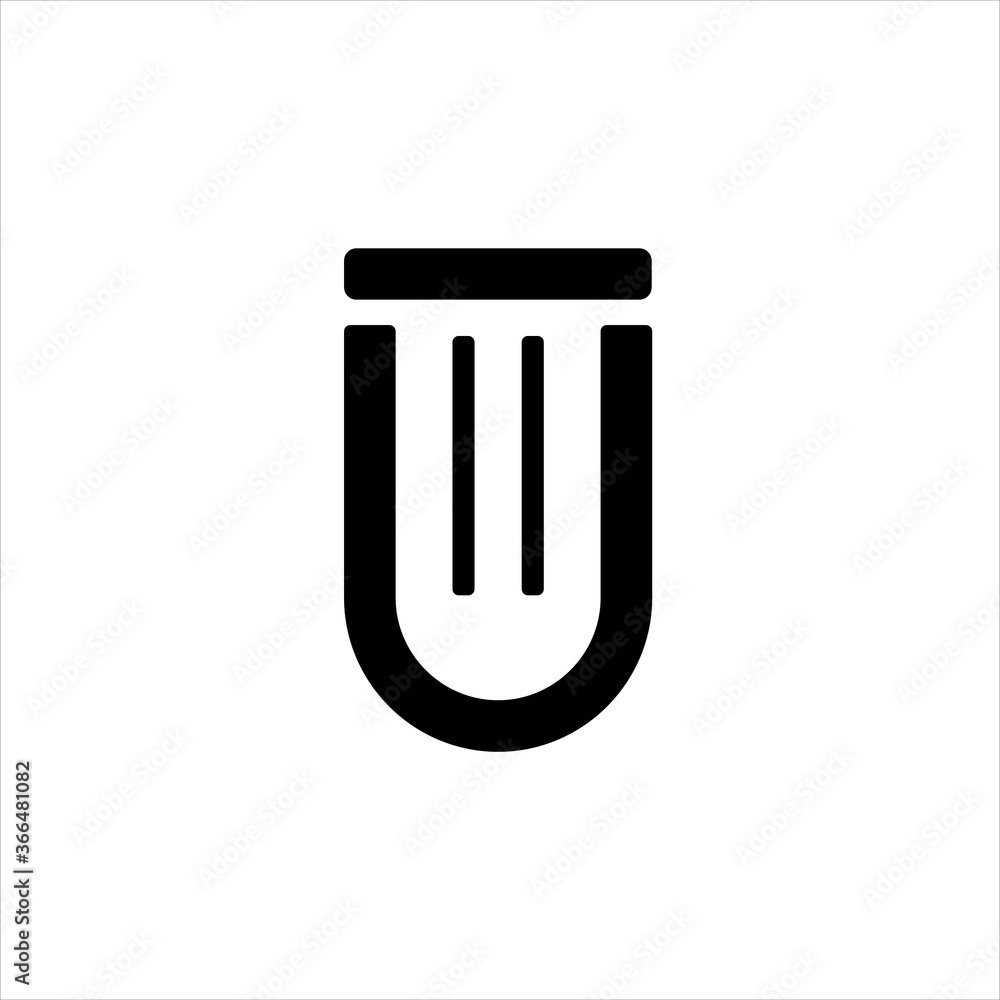 logo design trash can letter u Stock Vector | Adobe Stock
