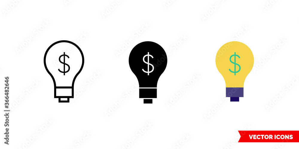 Bad idea icon of 3 types. Isolated vector sign symbol. Stock Vector ...