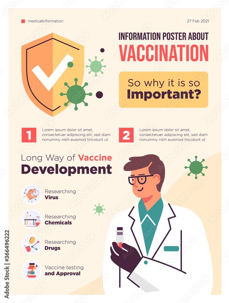 Vaccination concept infographics. health and medical vector ...