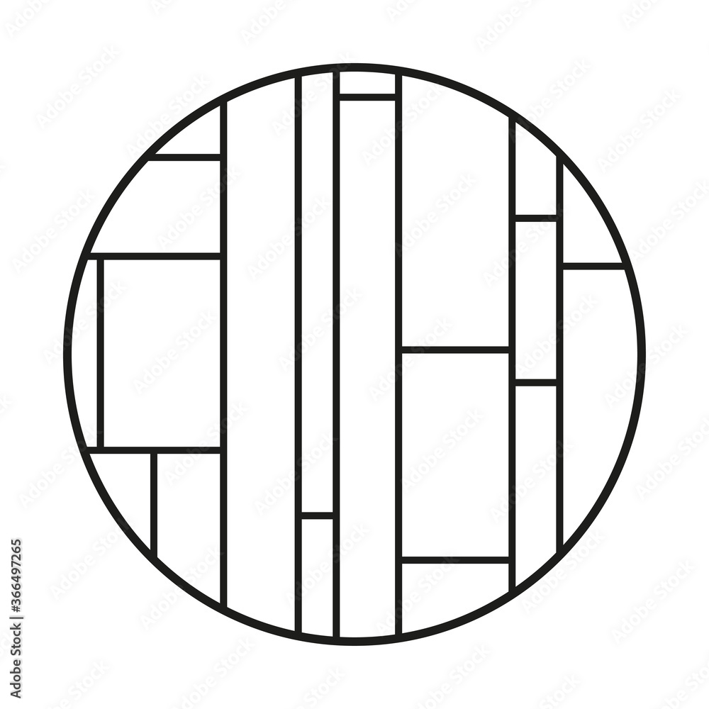 Stained-glass window. Hand drawn circle pattern on isolation background ...