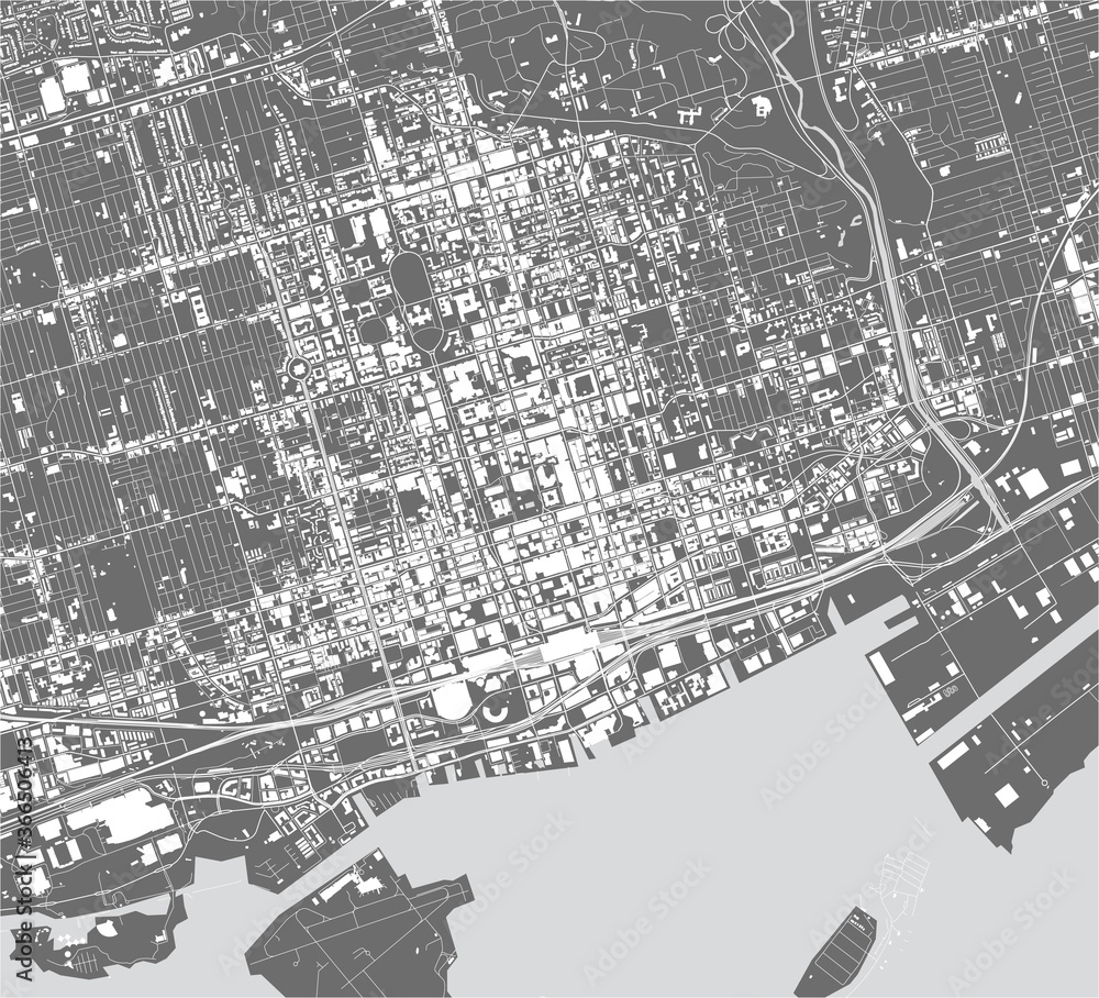 map of the city of Toronto, Canada Stock Vector | Adobe Stock