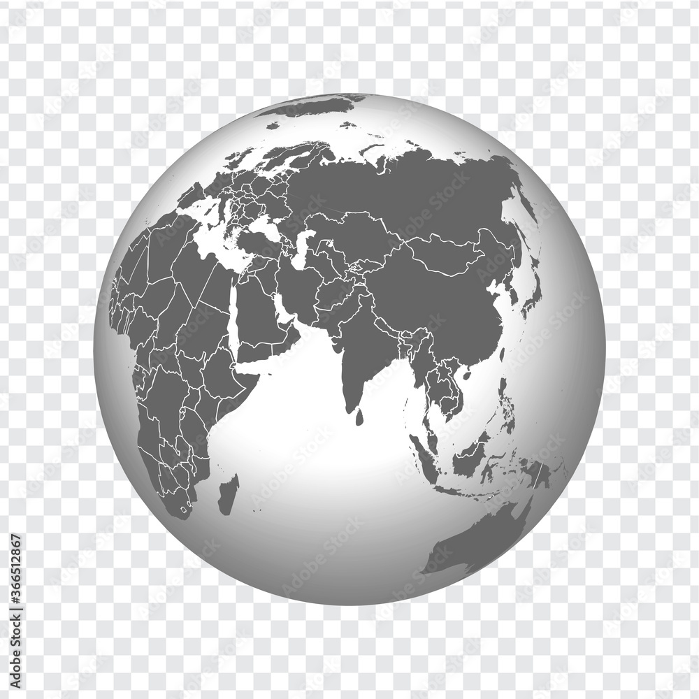 World Map Icon 3d