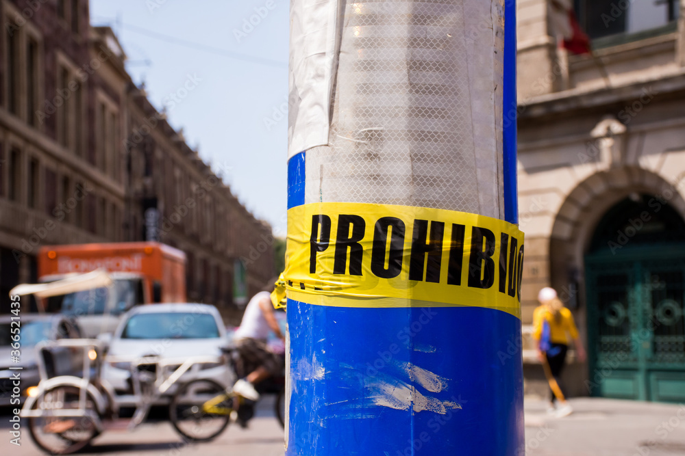 street warning sign in the city Stock Photo | Adobe Stock