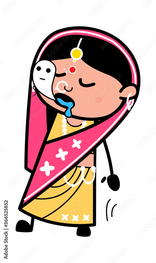 Soul Leaving Indian Woman Body Cartoon Stock Vector | Adobe Stock