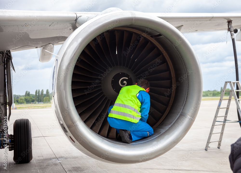 Airplane Passenger Spots Worker Fixing Jet Engine With TAPE