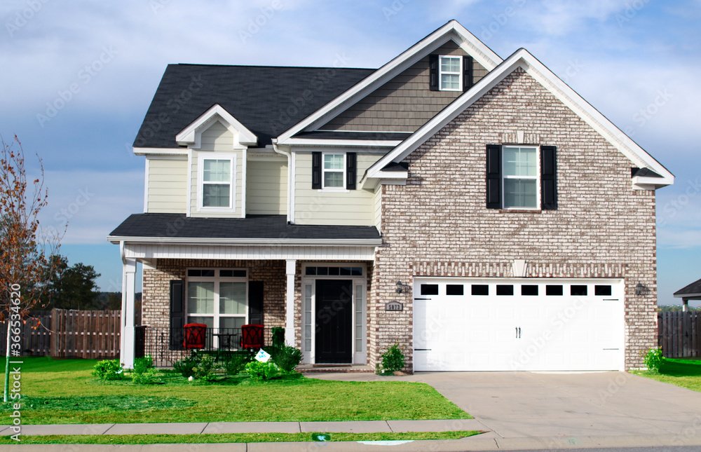 Beautiful house in the suburbs Stock Photo | Adobe Stock
