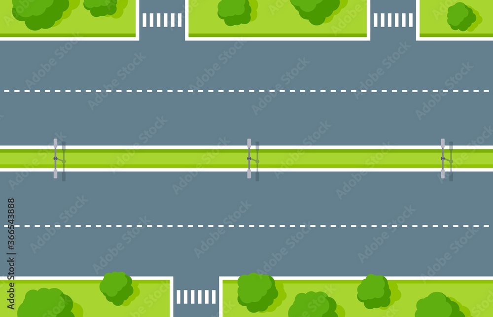 Road Top View Clipart