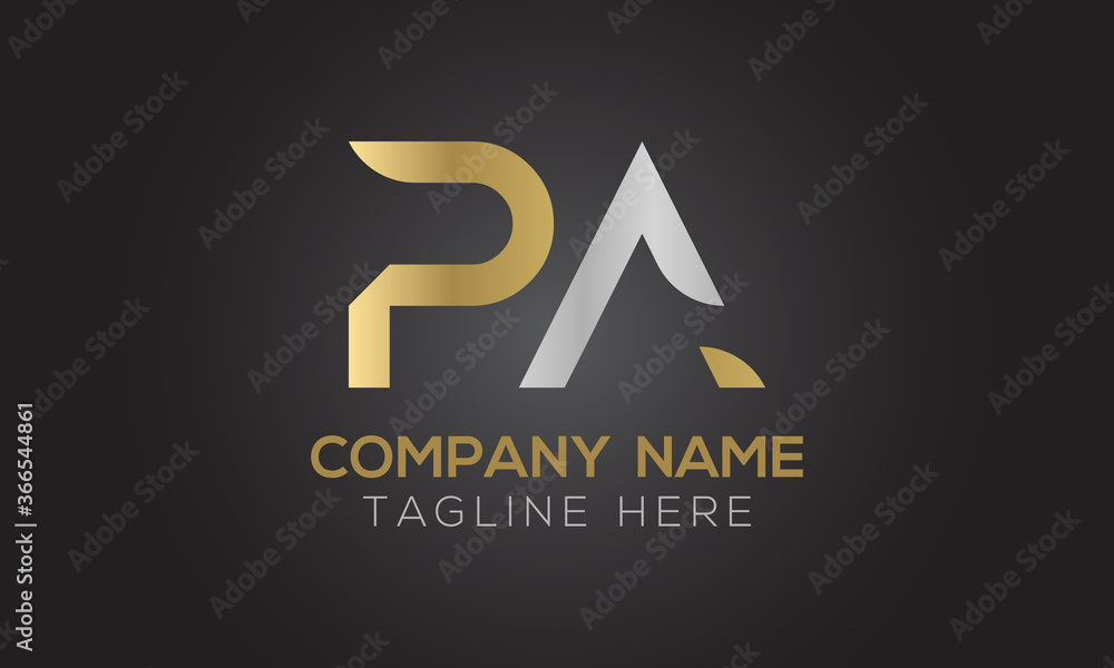 Initial PA Letter Logo With Creative Modern Business Typography Vector ...