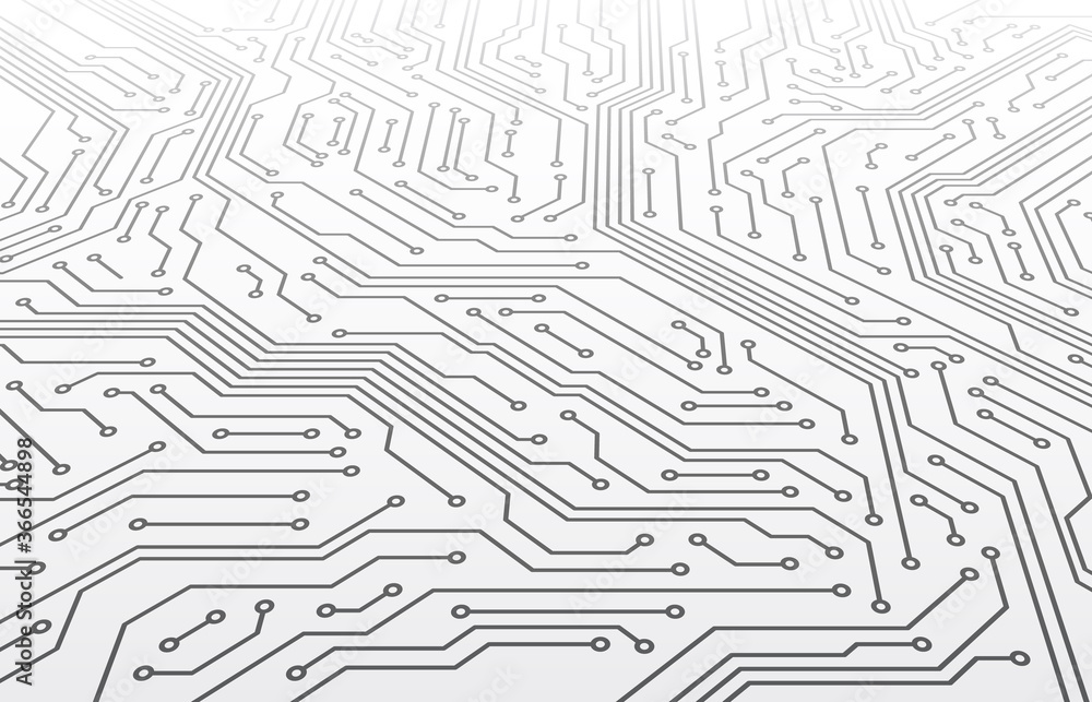 Vecteur Stock Circuit board. Motherboard scheme in perspective, digital ...