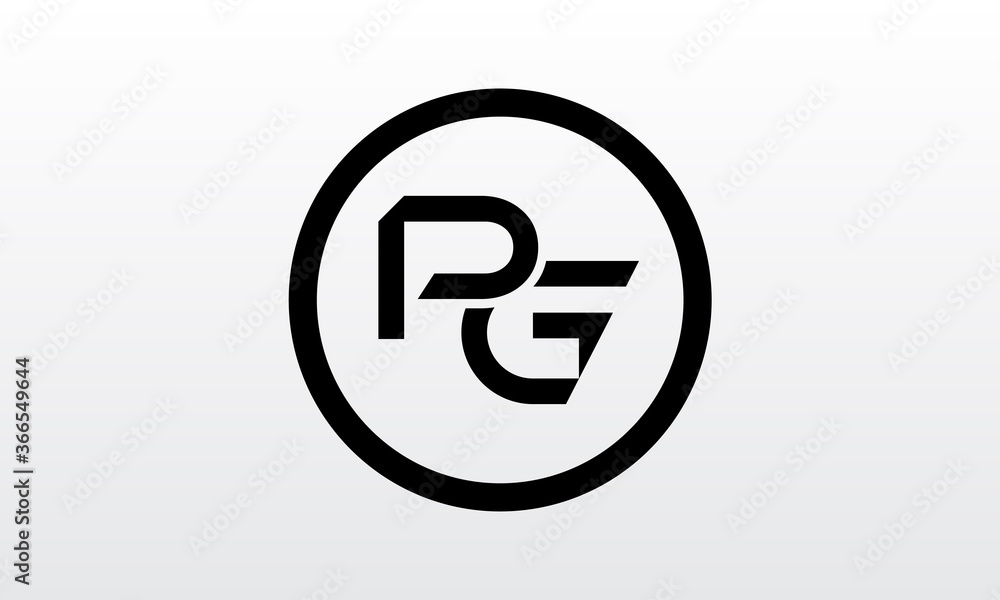Initial PG Letter Logo With Creative Modern Business Typography Vector ...