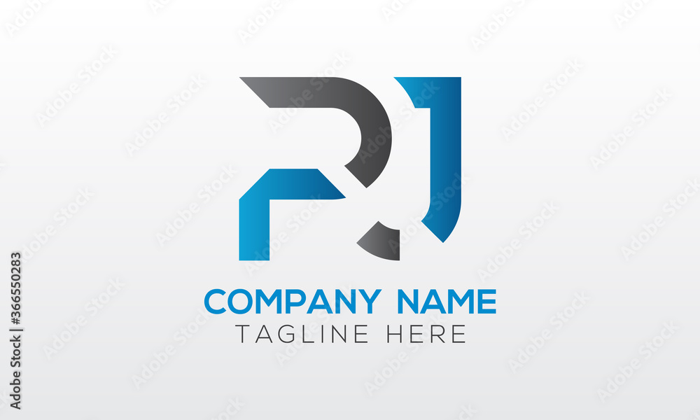 Initial PJ Letter Logo With Creative Modern Business Typography Vector ...