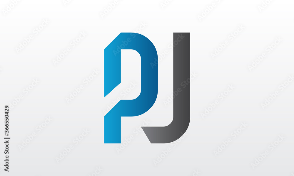 Initial PJ Letter Logo With Creative Modern Business Typography Vector ...