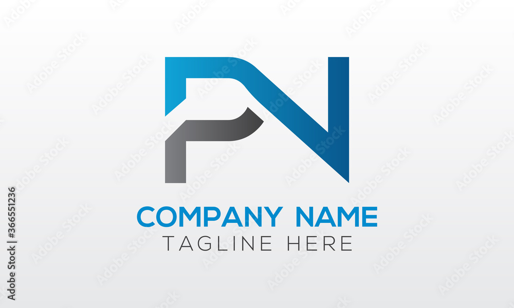 Initial PN Letter Logo With Creative Modern Business Typography Vector ...