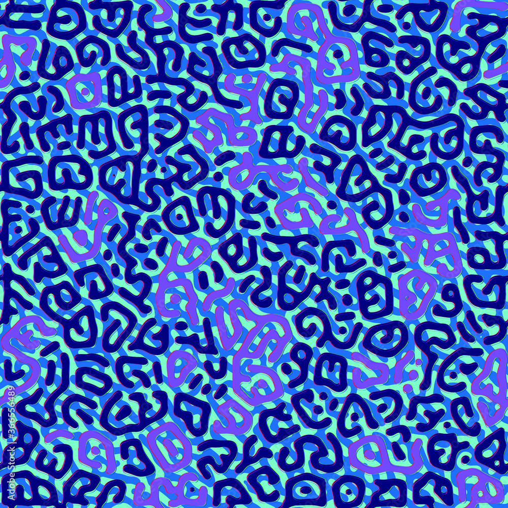 Organic Vector Turing Reaction Diffusion Pattern Abstact Seamless