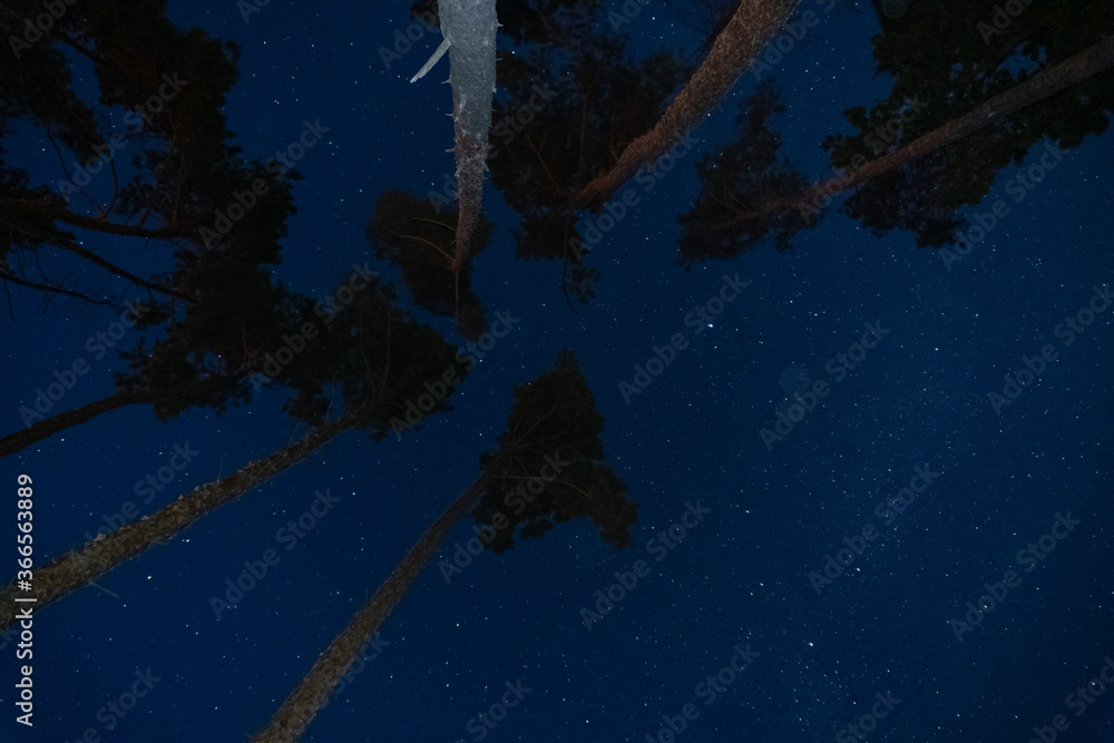 Night sky with visible stars in a remote location where you can see ...