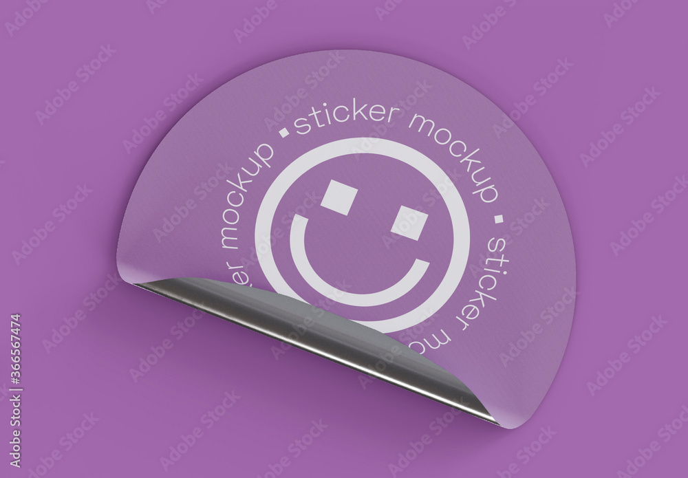 Adhesive Sticker Mockup Stock Template | Adobe Stock
