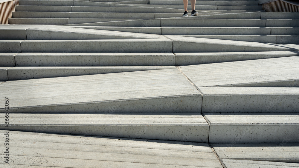 Stairs and wheelchair ramp in one. Accessible staircase for both ...