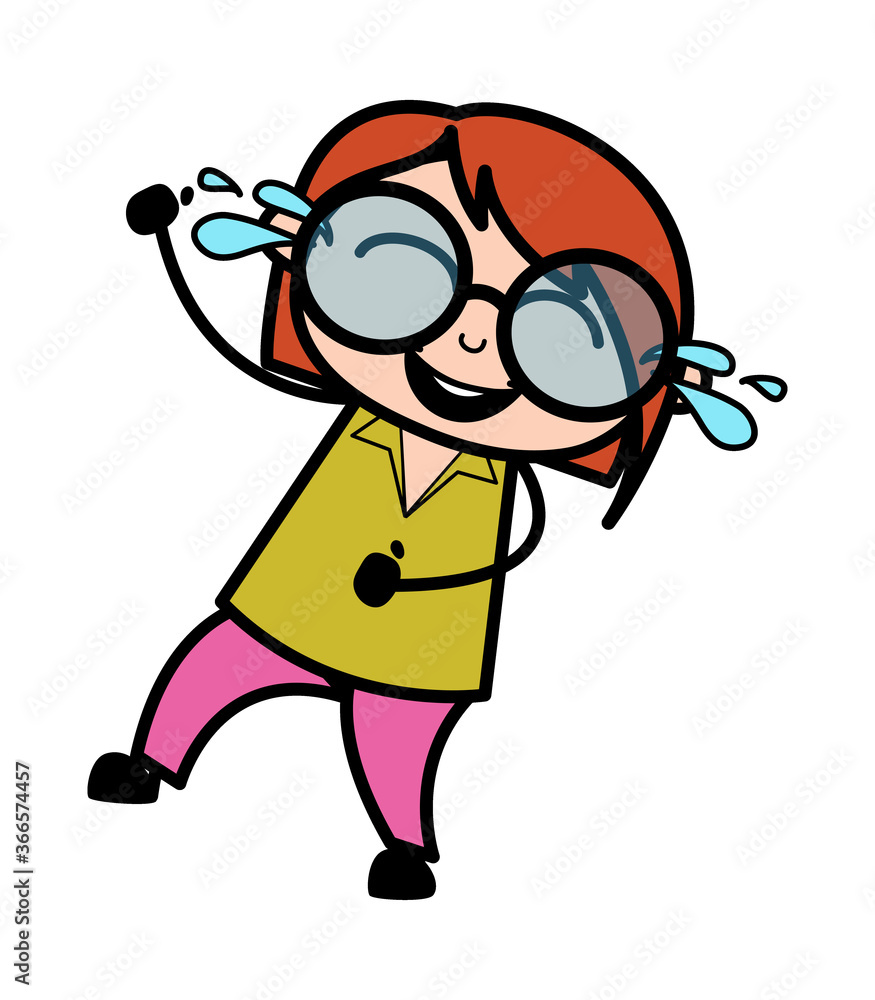 Cartoon Teacher Laughing Stock Vector | Adobe Stock