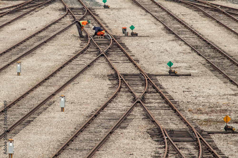 Pattern of Track in a Rail Yard Stock Photo | Adobe Stock
